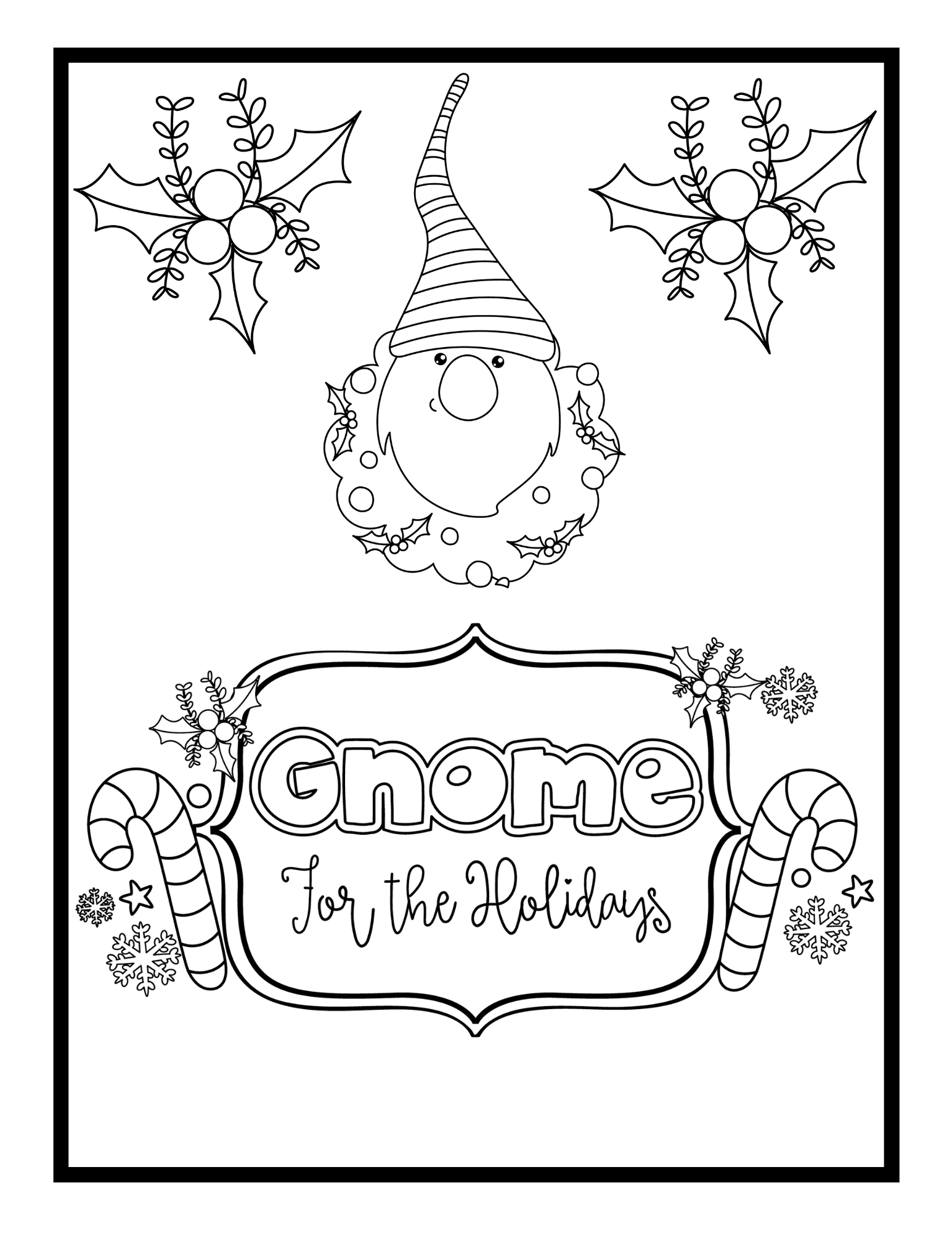 Free Cute Christmas Gnomes Coloring Pages That Kids Will Love ...