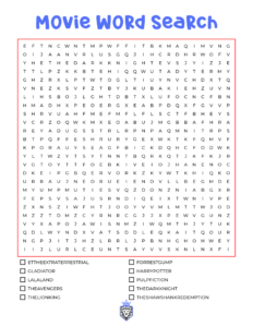 Unleash the Fun with Our 2 Free Movie Word Search Puzzles! – Christmas ...